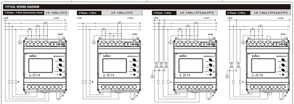 Đồng hồ đa chức năng Selec MFM384-R-C - mitatech.vn Đồng hồ đa chức năng Selec MFM384-R-C - mitatech.vn