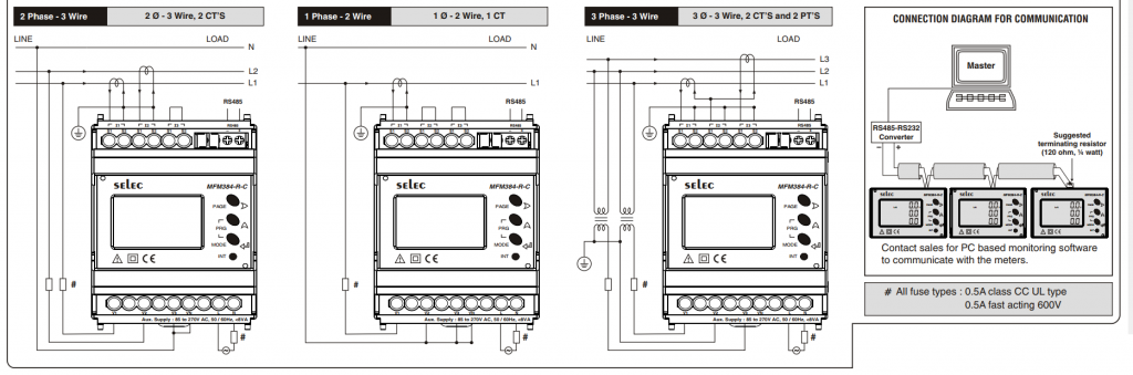Đồng hồ đa chức năng Selec MFM384-R-C - mitatech.vn Đồng hồ đa chức năng Selec MFM384-R-C - mitatech.vn