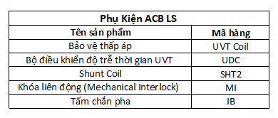 Phụ kiện ACB LS - mitatech.vn