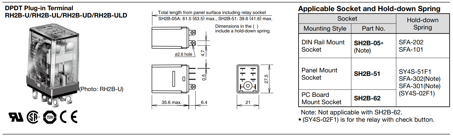 Relay trung gian IDEC RH series - mitatech.vn